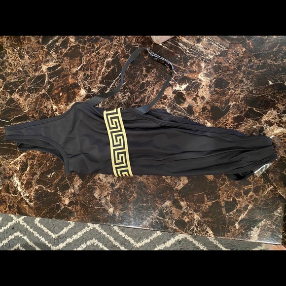 PrettyLittleThing | Swim | Black Greek Onepiece Swimsuit | Poshmark